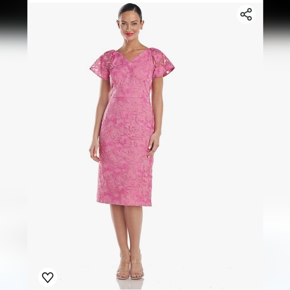 JS Collections | Dresses | Js Collection Natasha Pink Floral Embroidere ...